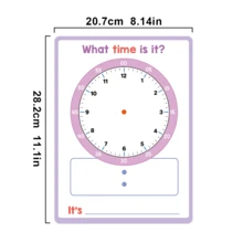 10-Pack Learn To Tell Time Teaching Clock, Interactive Dry Erase Analog ...