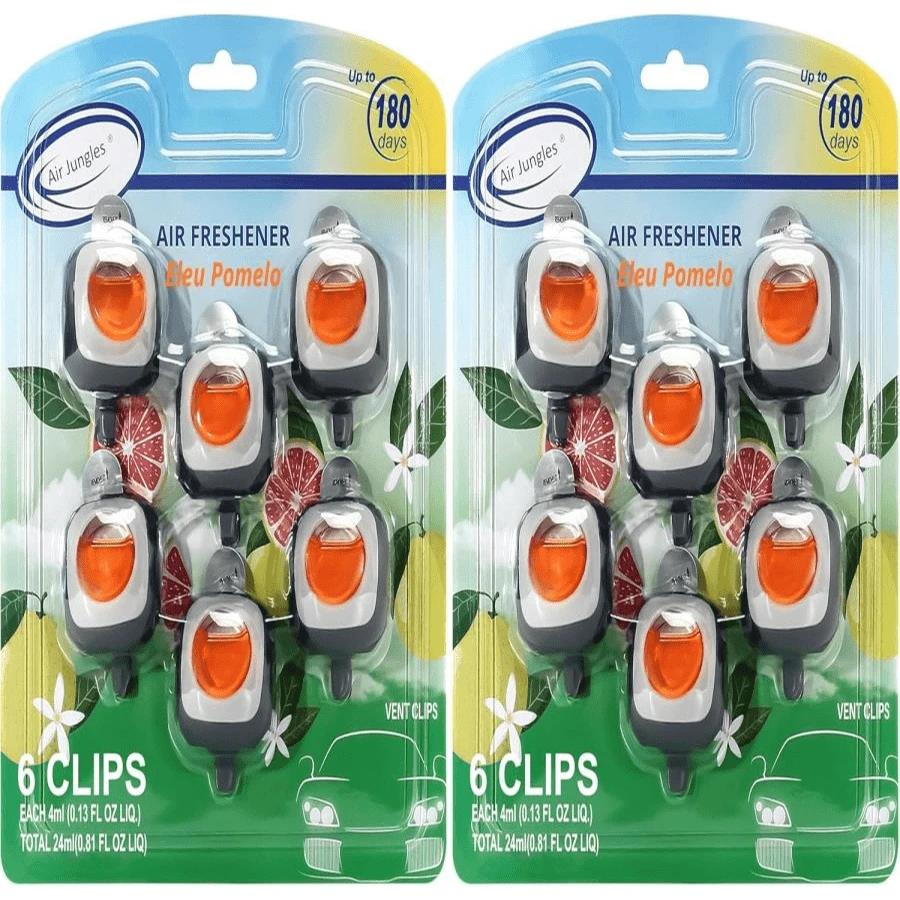 Air Jungles Hawaiian Scent Car Air Freshener Clip, 6 Vent Clips, 4 Ml ...