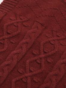 1 pieza Chaleco de niña bebé, diseño de punto de cable, estilo casual y ...