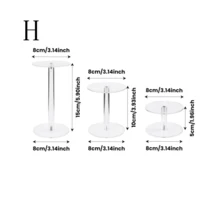 Acrylic Jewelry & Perfume Display Stand, Transparent Black Round ...