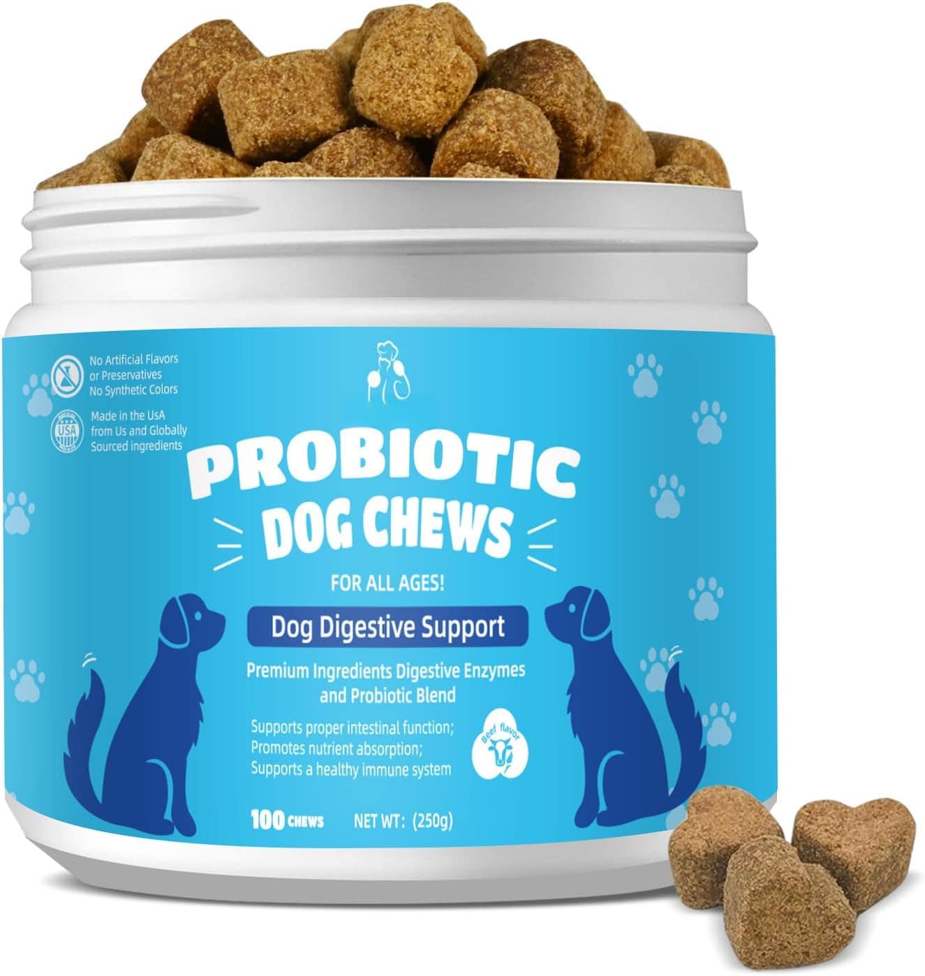 Probiotic Digestive Supplement For Dogs - Probiotic Chewable With And ...
