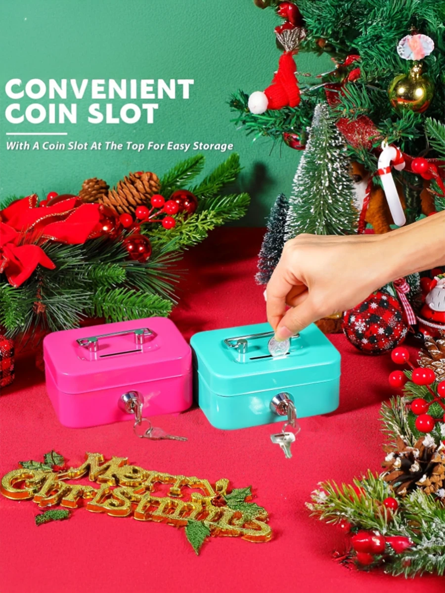 1pc Metal Lock Storage Box, Money Box, Adult Safe, Coin Safe, Creative ...