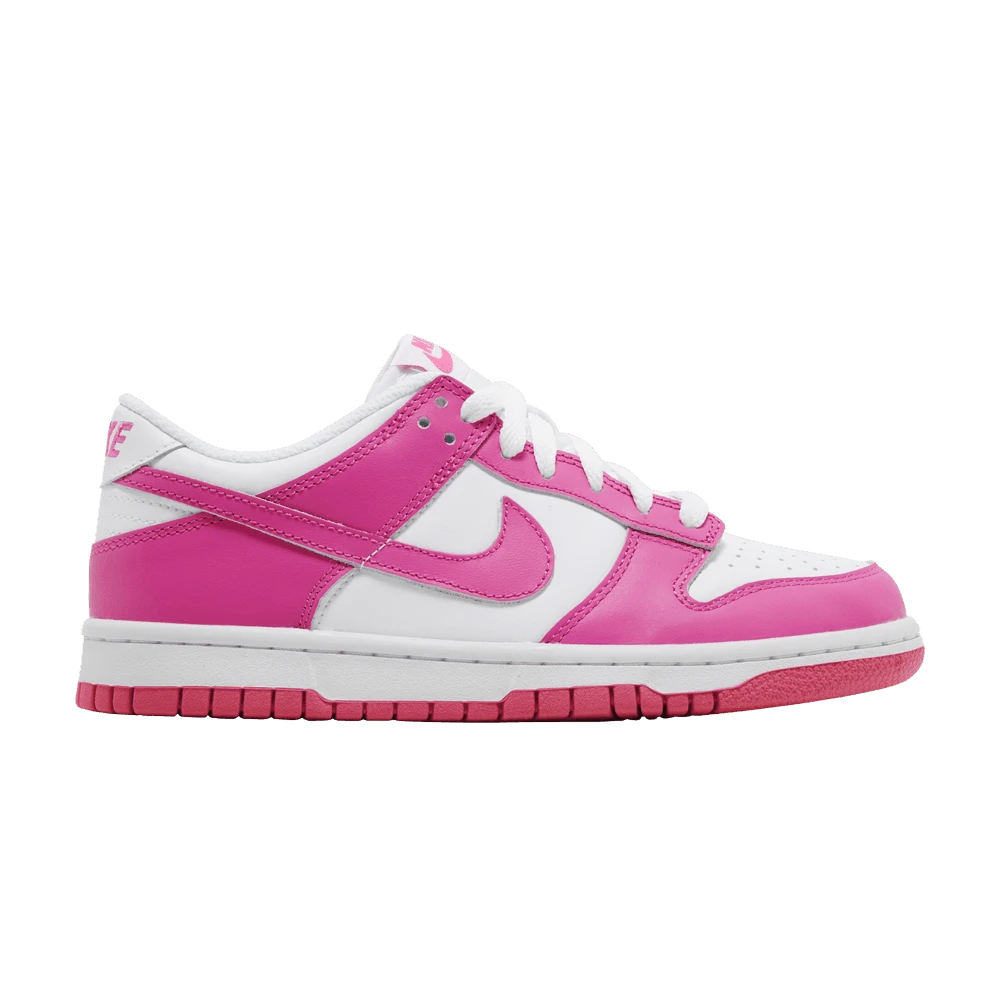Nike Dunk Low Grade School 'Laser Fuchsia' (Unisex) White/Laser Fuchsia ...