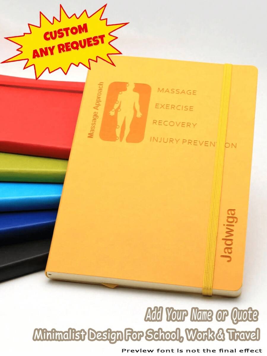 Personalized Softcover Notebook With Custom Text, Minimalist Journal ...