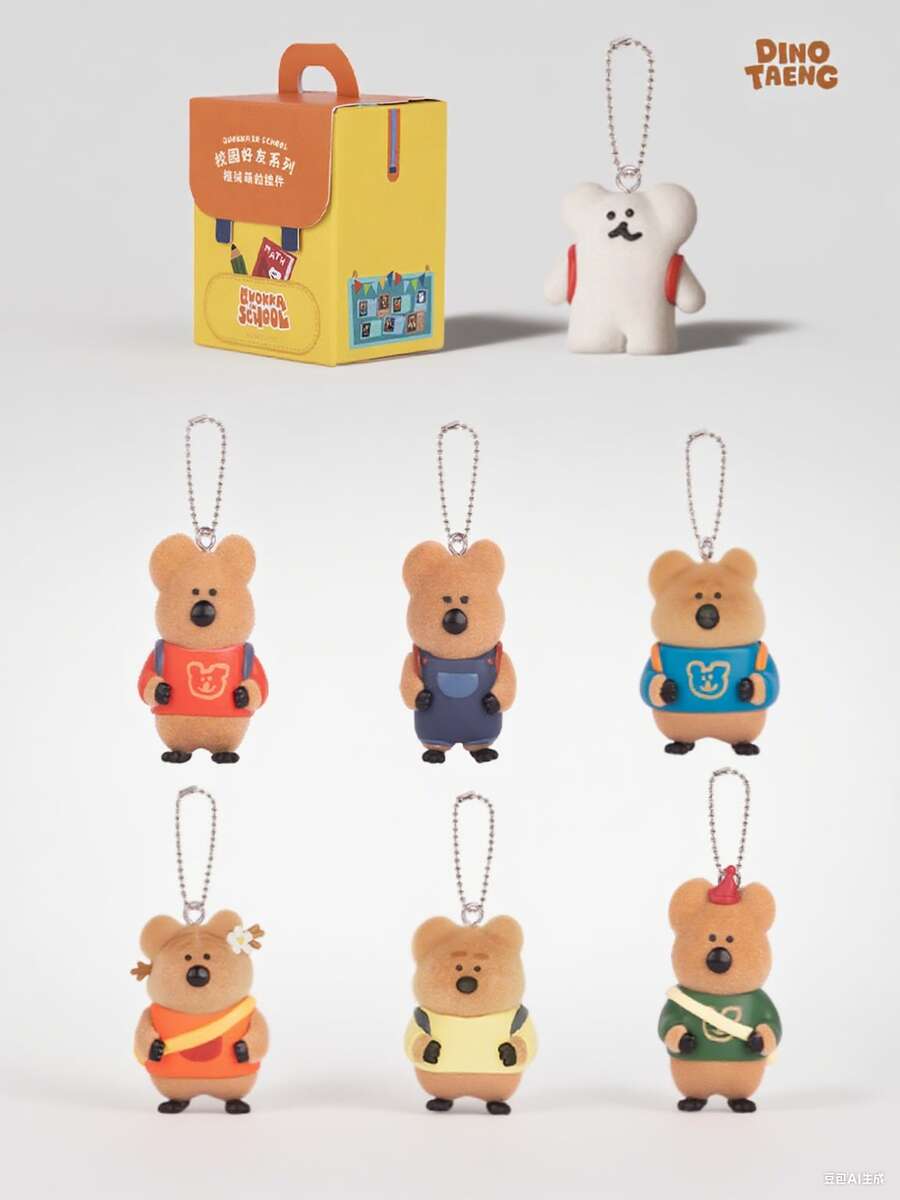 Hasbro DINO TAENG |Adorable Plush Bear Keychain Blind Box|1/6 Regular + 1/30 Hidden Style|Velvet ...