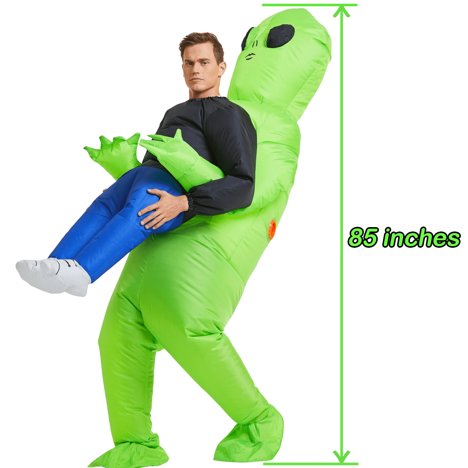Inflatable Alien Costume For Adults Funny Blow Up Alien Carrying ...