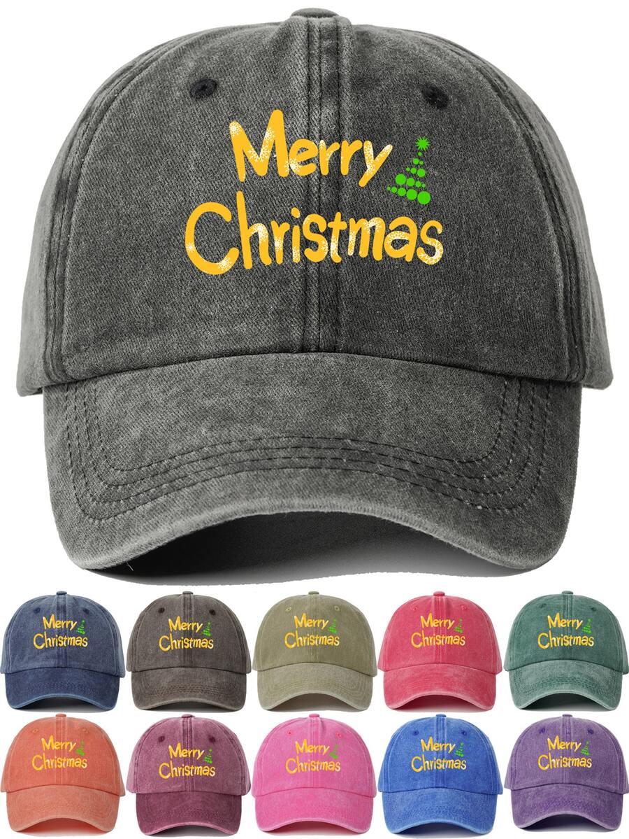 Merry Christmas! 1pc Creative Print Baseball Cap, Unisex Couple ...