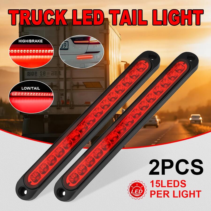 2pcs Led Lights For Car Side Lights Car Modification Red Lens Light ...