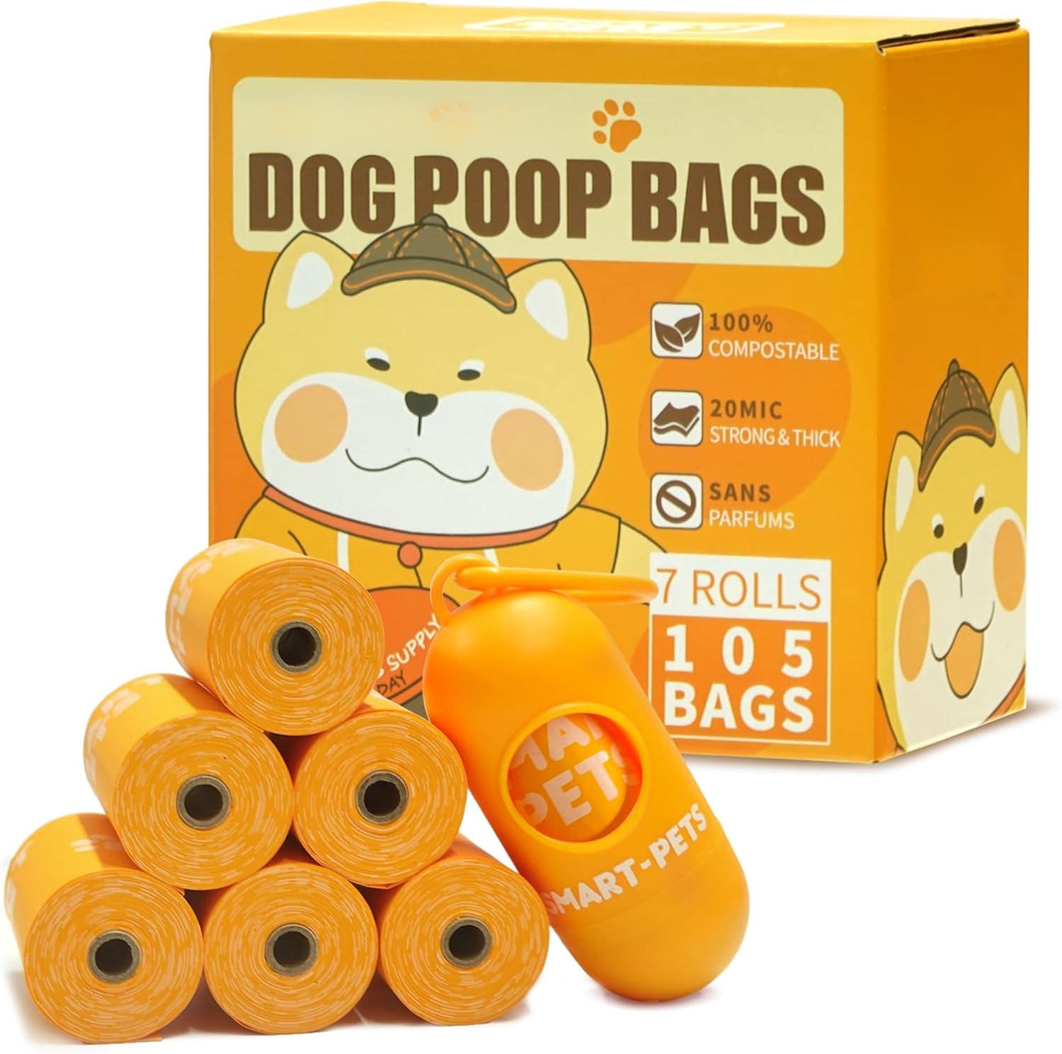 Certified Home Compostable Poop Bags - EN 13432 Compliant Bags -105 ...