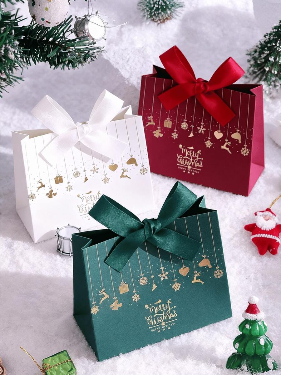 10pcs Christmas Candy Box, Christmas Gift Packaging Box, Simple Fashion ...