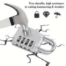 4pcs Password Lock, Gold Password Lock, 4 Resettable Digital ...