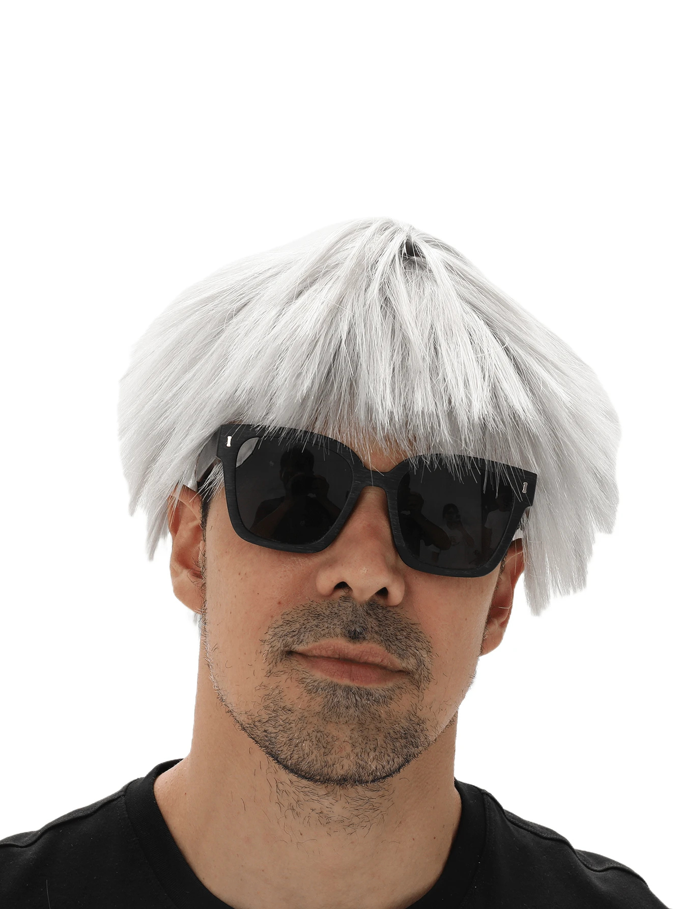 Party Role-Playing Wig-Zombie Gray-White Wig, One-Size Scary Messy Wig ...