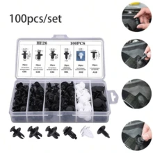 100 Pcs Auto Fastener Clip Mixed Car Body Push Pin Retainer Rivet Stops ...