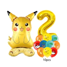 pokemon Pokémon Pikachu Number Balloon Kit With Full Party Decor ...