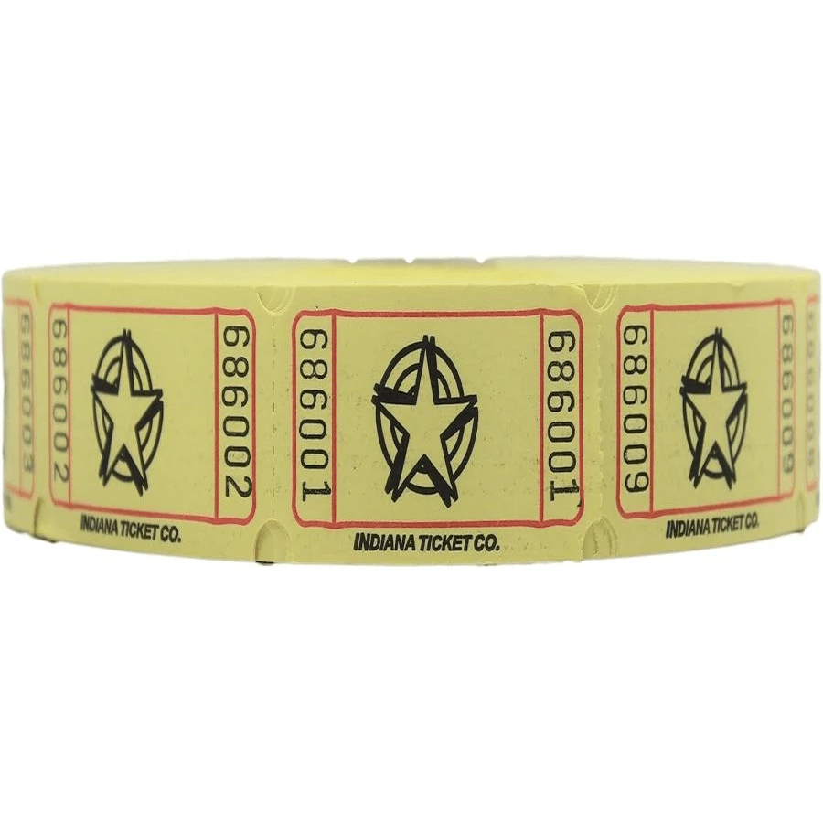 INDIANA TICKET CO Blue Drink Roll Tickets, 2000 Per Roll, Single Roll ...