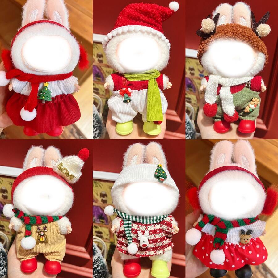 Random Color & Style Christmas Outfit Clothes For Abubu Doll, Fits ...