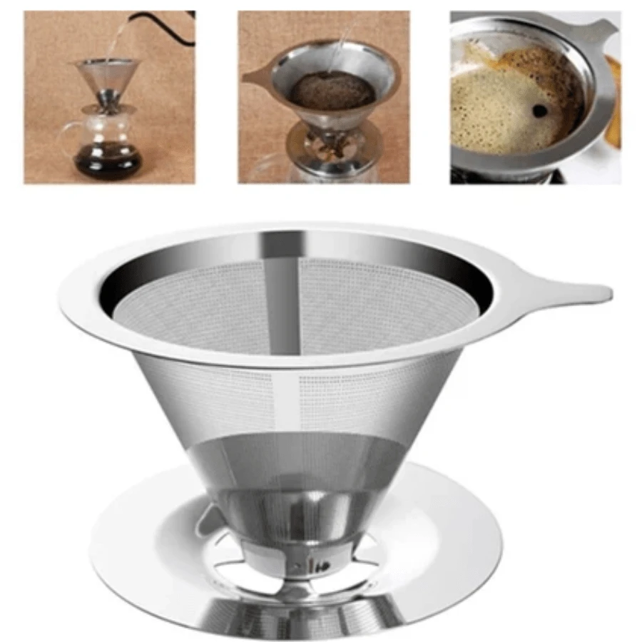 Stainless Steel Coffee Strainer Filter 102 - Reusable Steel Sieve ...