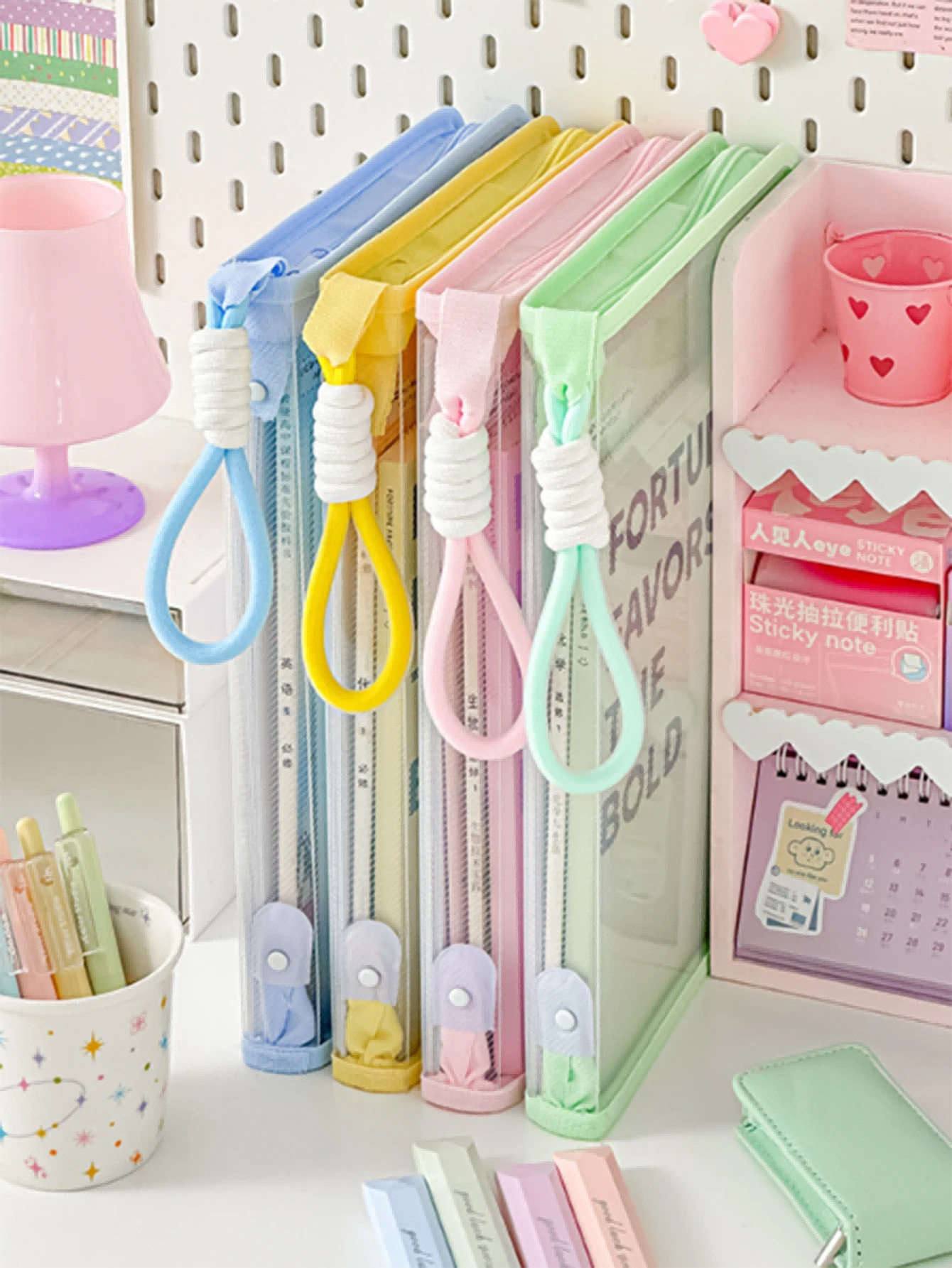 A4 Clear Zipper File Pouch With Handle & Binder Clip | Large Capacity ...