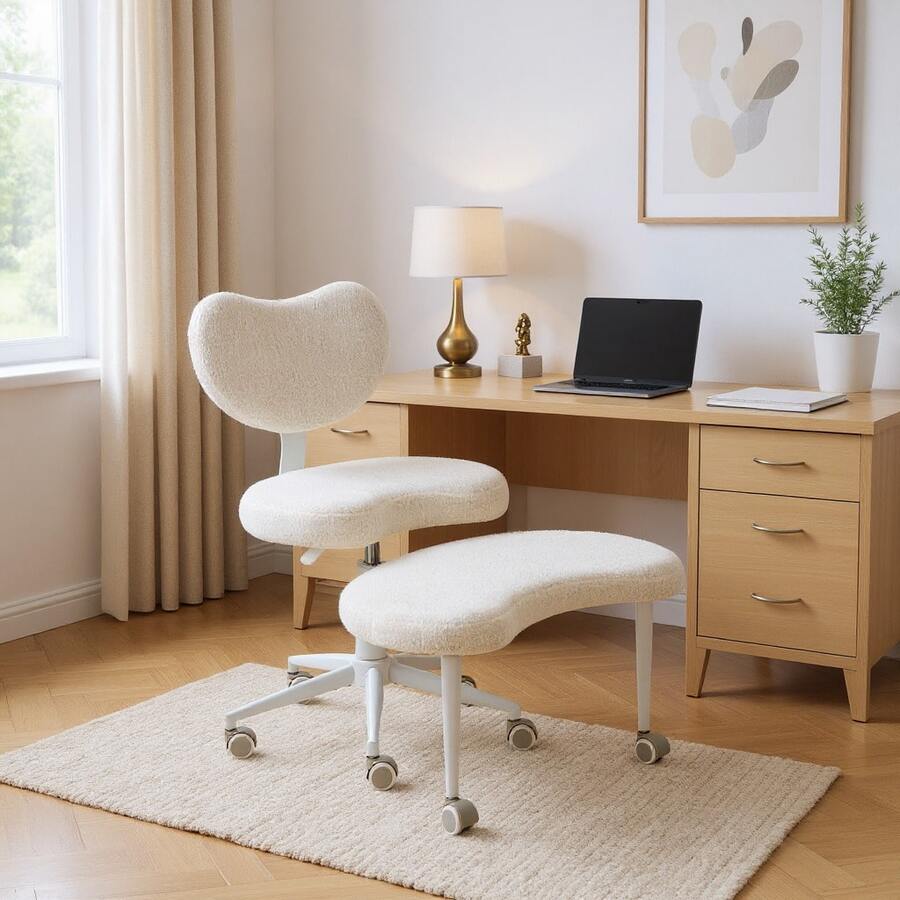 mikibama Meditation Chair Plus, Cross-Legged Desk Chair With Wheels ...