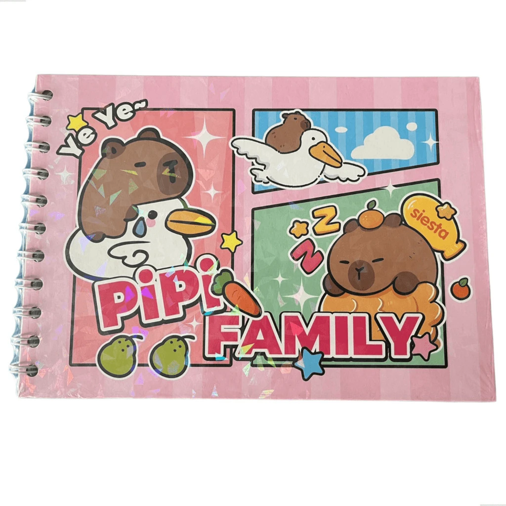 PiPi Family Coloring Book Holographic Cover Colorful Drawing for Sale ...
