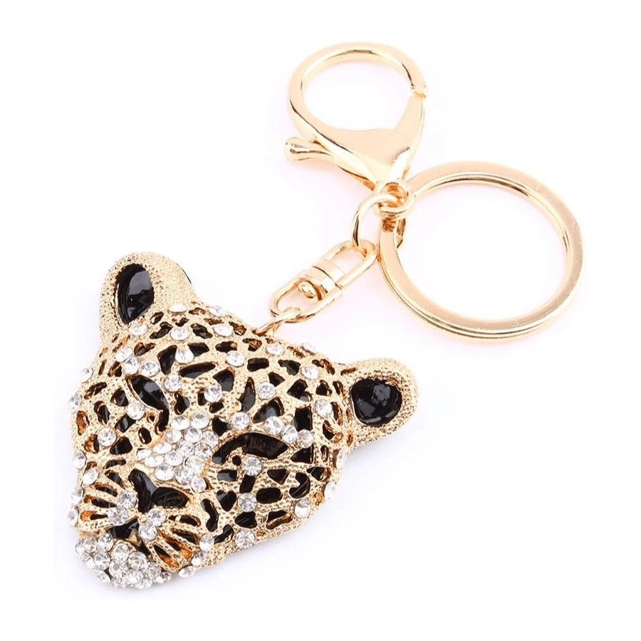 Haosie Leopard Bag Pendant, 2*197 In Leopard Charm, Gold Rhinestone ...