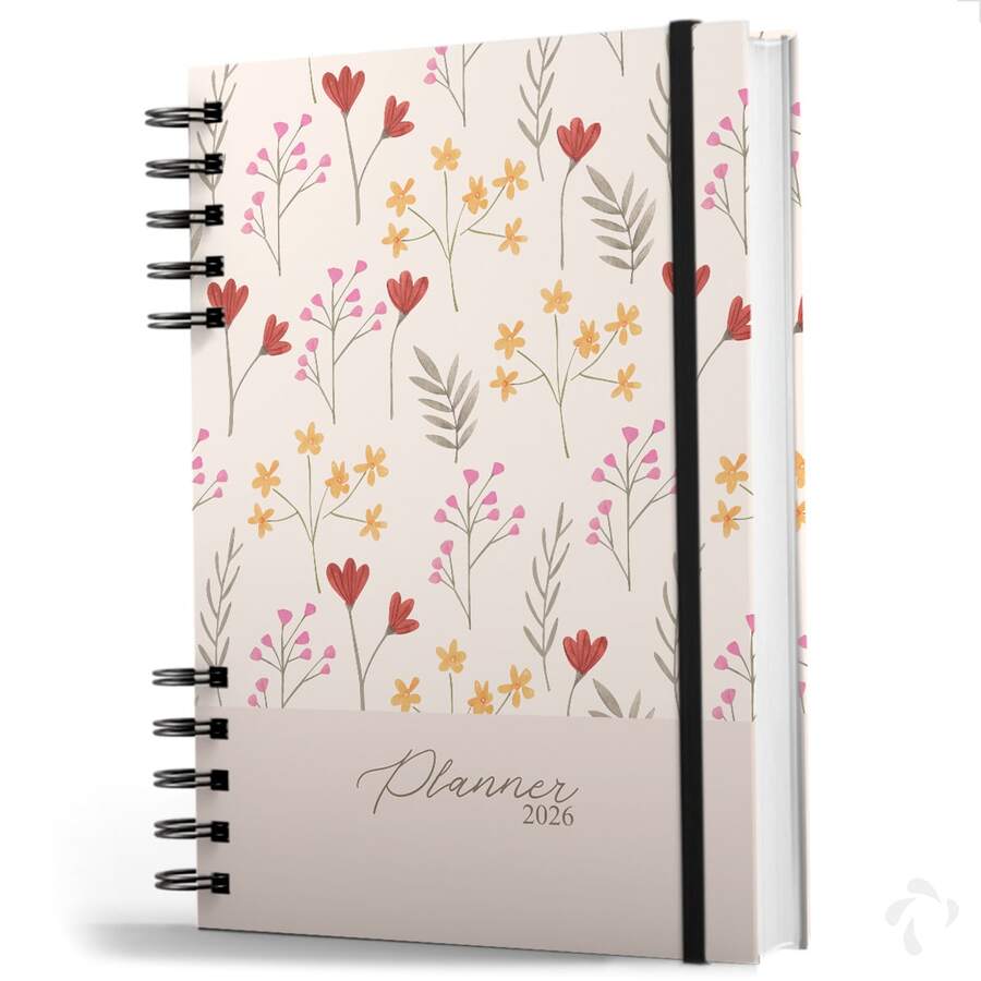 NISTI PRINT Agenda Planner Visão Semanal Anual Capa Dura Primavera ...
