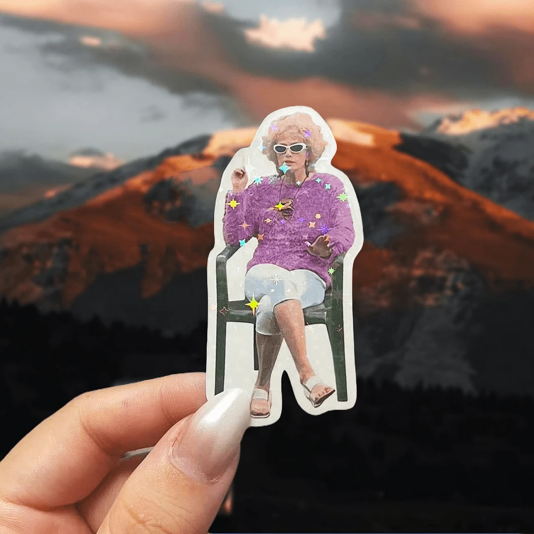 Kath And Kim Kath Having A Smoke Sticker, Durable Vinyl Sticker For ...