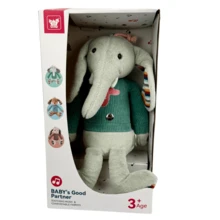 Pelúcia Elefante Musical Interativo Com Som Luz Sensor De Toque ...