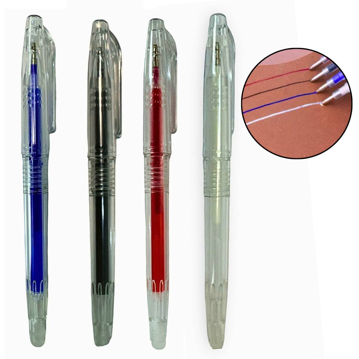 Kit Of 4 Erasable Ghost Pens 0.7 Magic For Fabric | شي إن