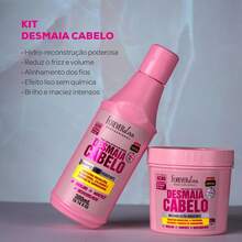 Desmaia Cabelo Forever Liss Kit Especial Shampoo Máscara Leave-in Anti ...