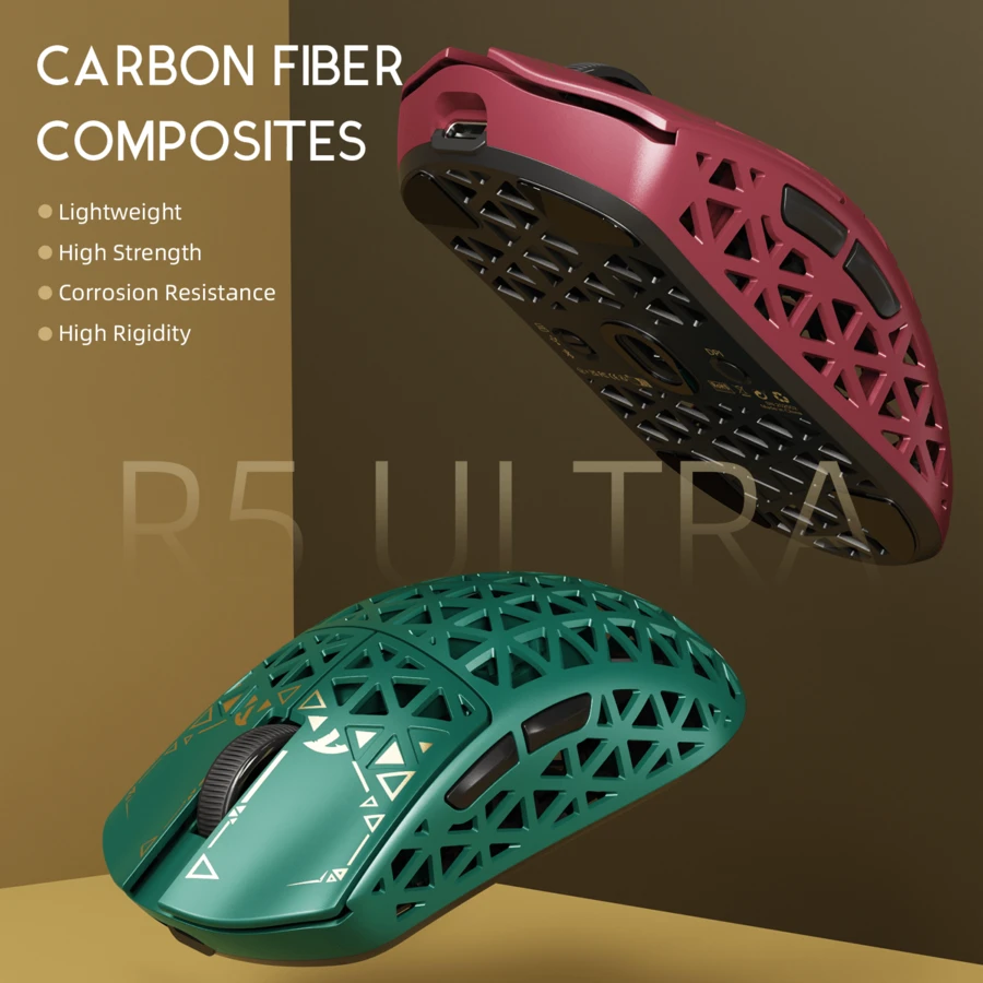 ATTACK SHARK R5Ultra Lightweight Wireless Gaming Mouse Carbon Fibre ...