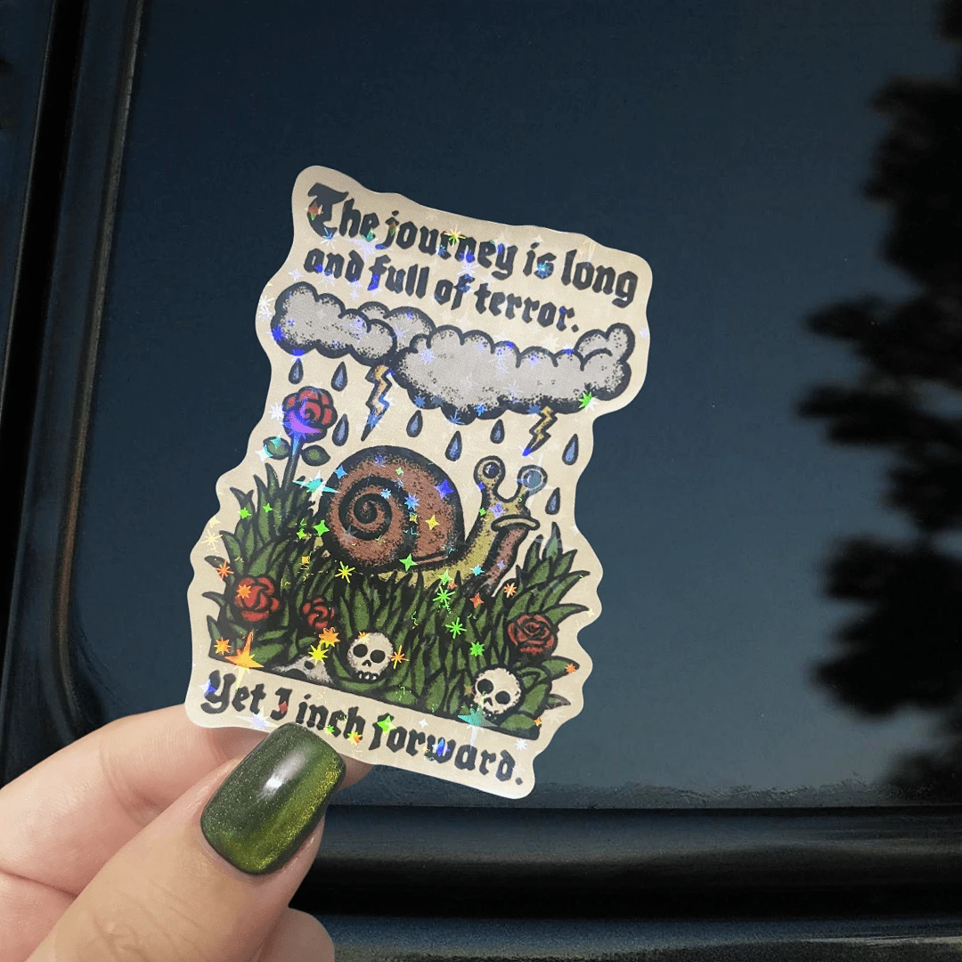 Long Journey Full Of Terror. Yet I Inch Forward. Snail Sticker | SHEIN USA