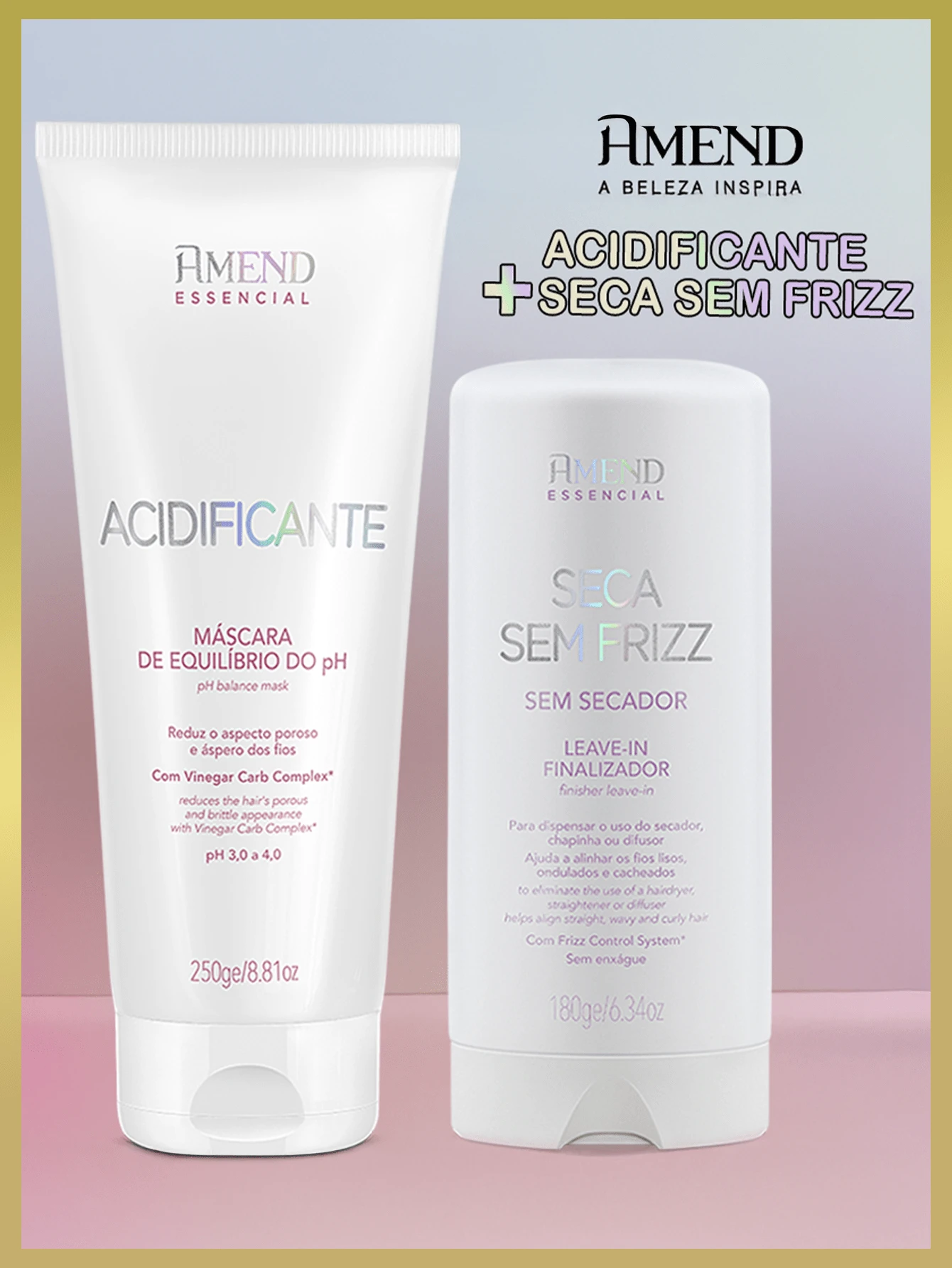 Frizz-Free Dry Leave-In Kit 180ml + Acidifying Mask 250g (2 Products ...