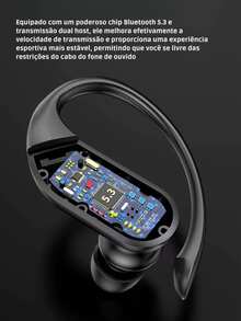 G37 Bluetooth Sports Headphones With Earhook, LED Charging Base ...