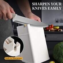 Halloween & Christmas Gift! 15-Piece Stainless Steel Kitchen Knife Set ...