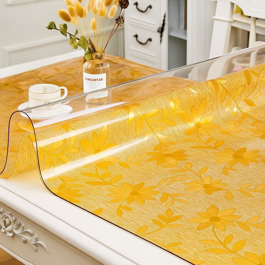 Tablecloth For 4, 6, 8 And 10 People, Transparent, Waterproof PVC ...