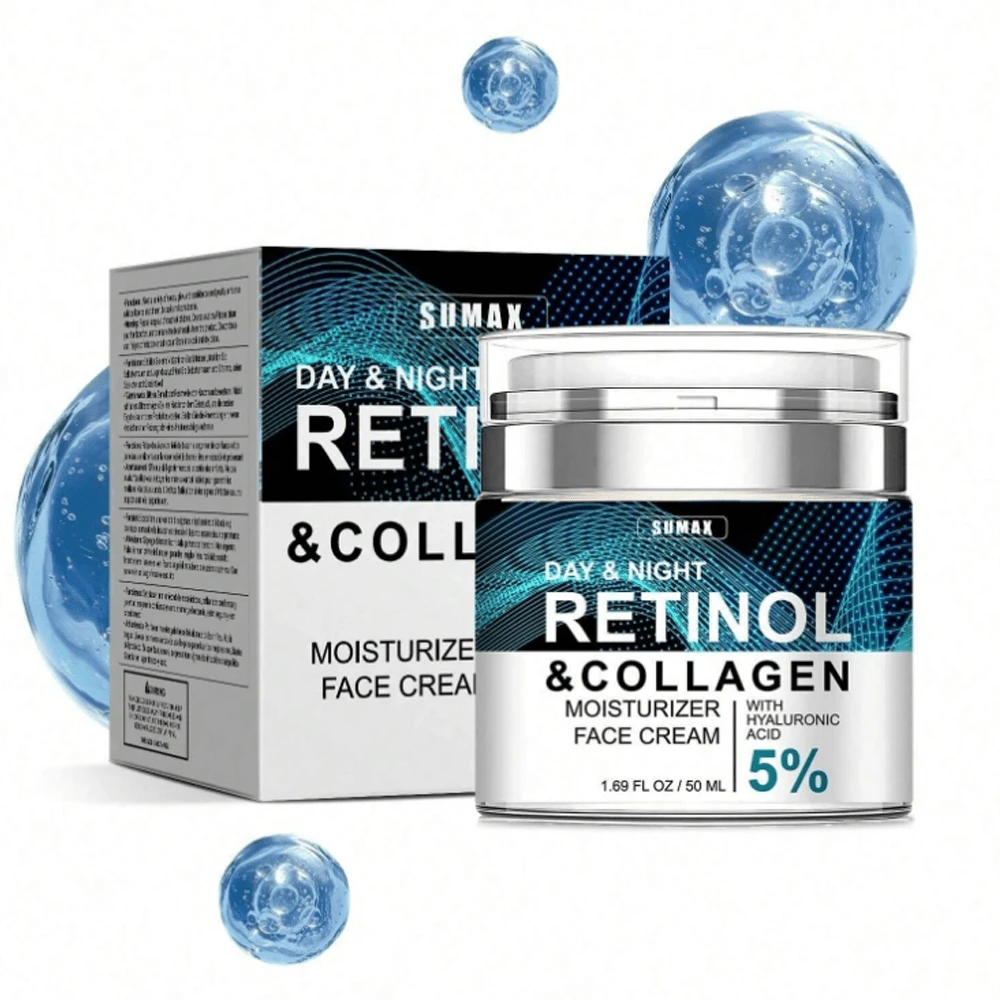 Crema de noche rejuvenecedora facial con retinol, un humectante rico en ...