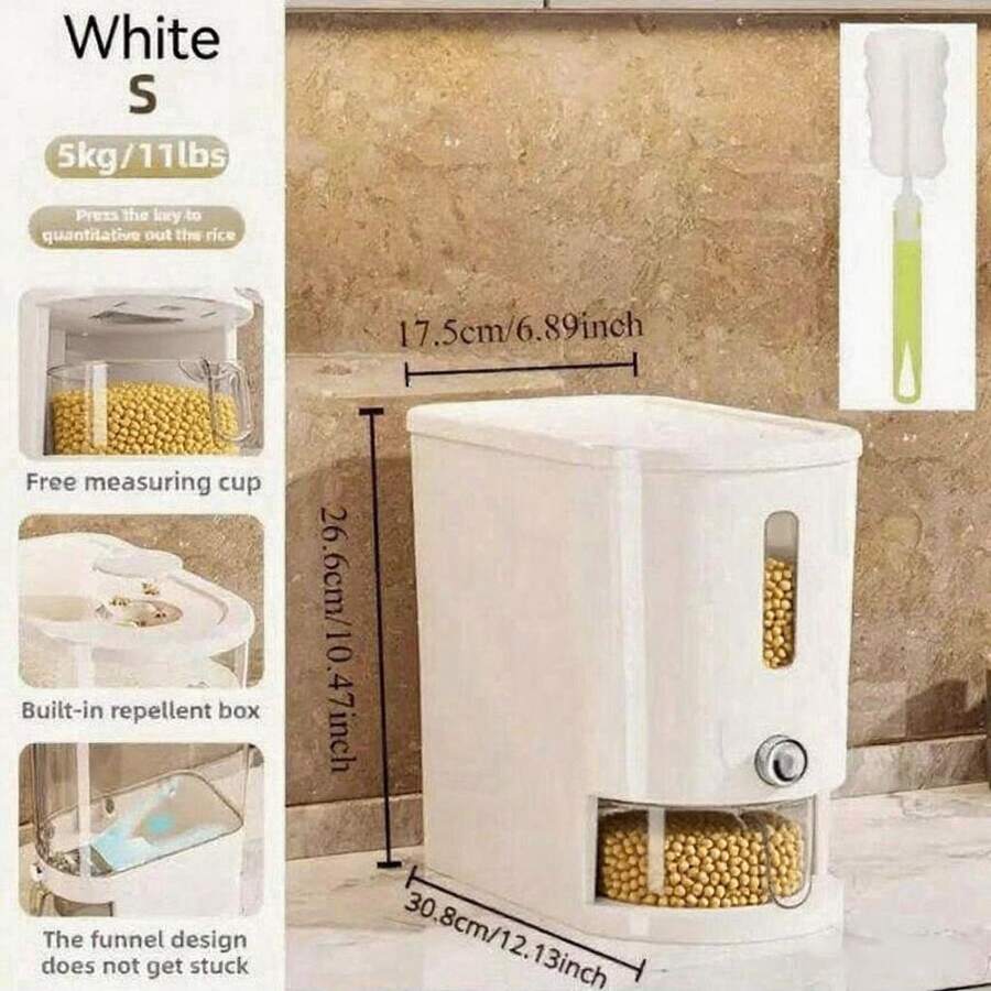 5kg/10kg (11lb/22lb) Home Kitchen Grain Storage Dispenser – Elegant ...