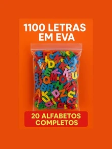 Mega Kit Letras de EVA 1100 Unidades coloridas Educativas e Perfeitas ...