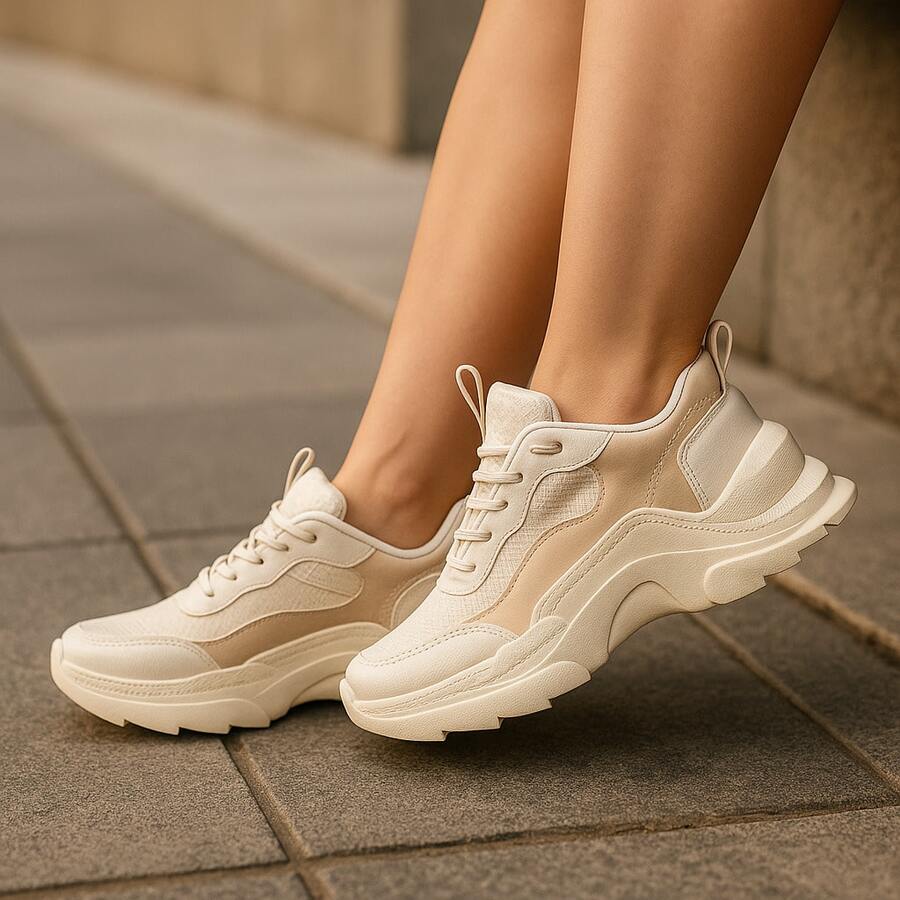 Women's Platform Sneaker With Chunky Sole, Modern And Comfortable ...