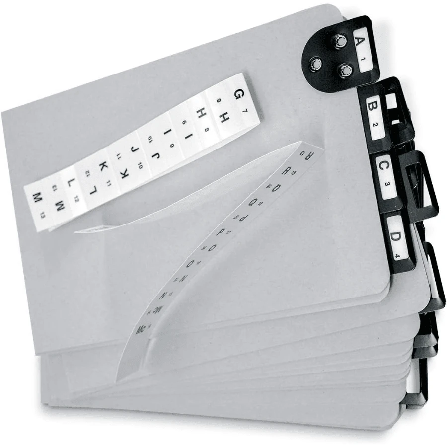 14254 Posting Tray Index Set, 25 Pr-Board Dividers 6" X 9" Sheets, Indes A-Z Ries And Blank ...