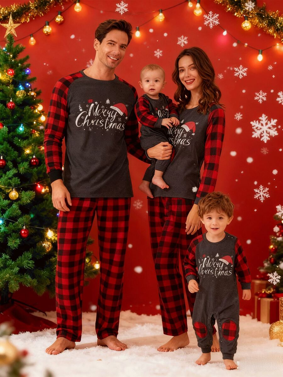 Christmas Family Matching Pyjamas Sets, Dad Mom And Me Cartoon Printed ...