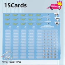 40 Stück 1,55V AG13 LR44 L AG1 AG3 AG4 AG5 AG12 SR44 Knopfzellen ...