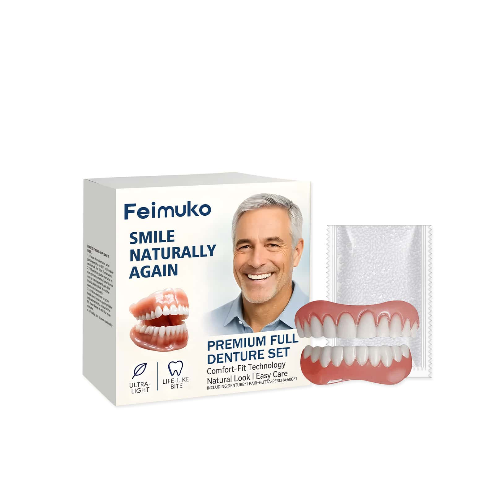 Feimuko Denture Fitting Kit - Resin Denture Fitting Kit - Comfortable ...