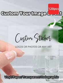 1-120pcs Custom Rectangular Stickers, Order Stickers, Logo Stickers ...