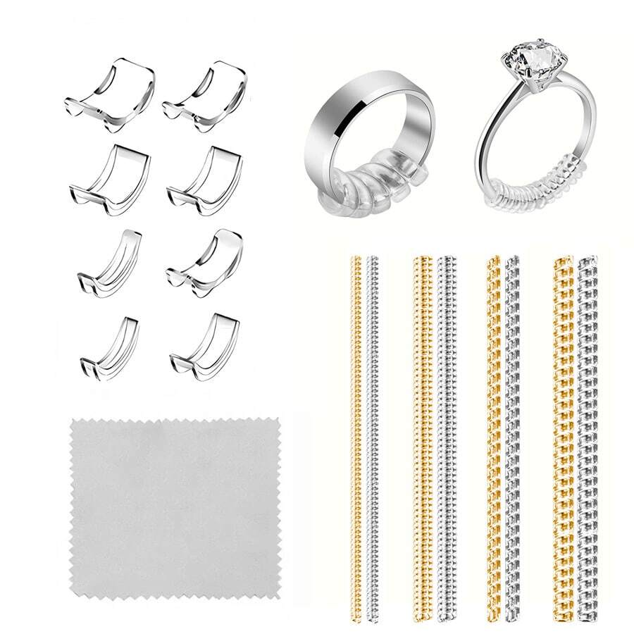 Gold/Transparent Ring Coil - Ring Size Adjuster (Ring Not Included ...