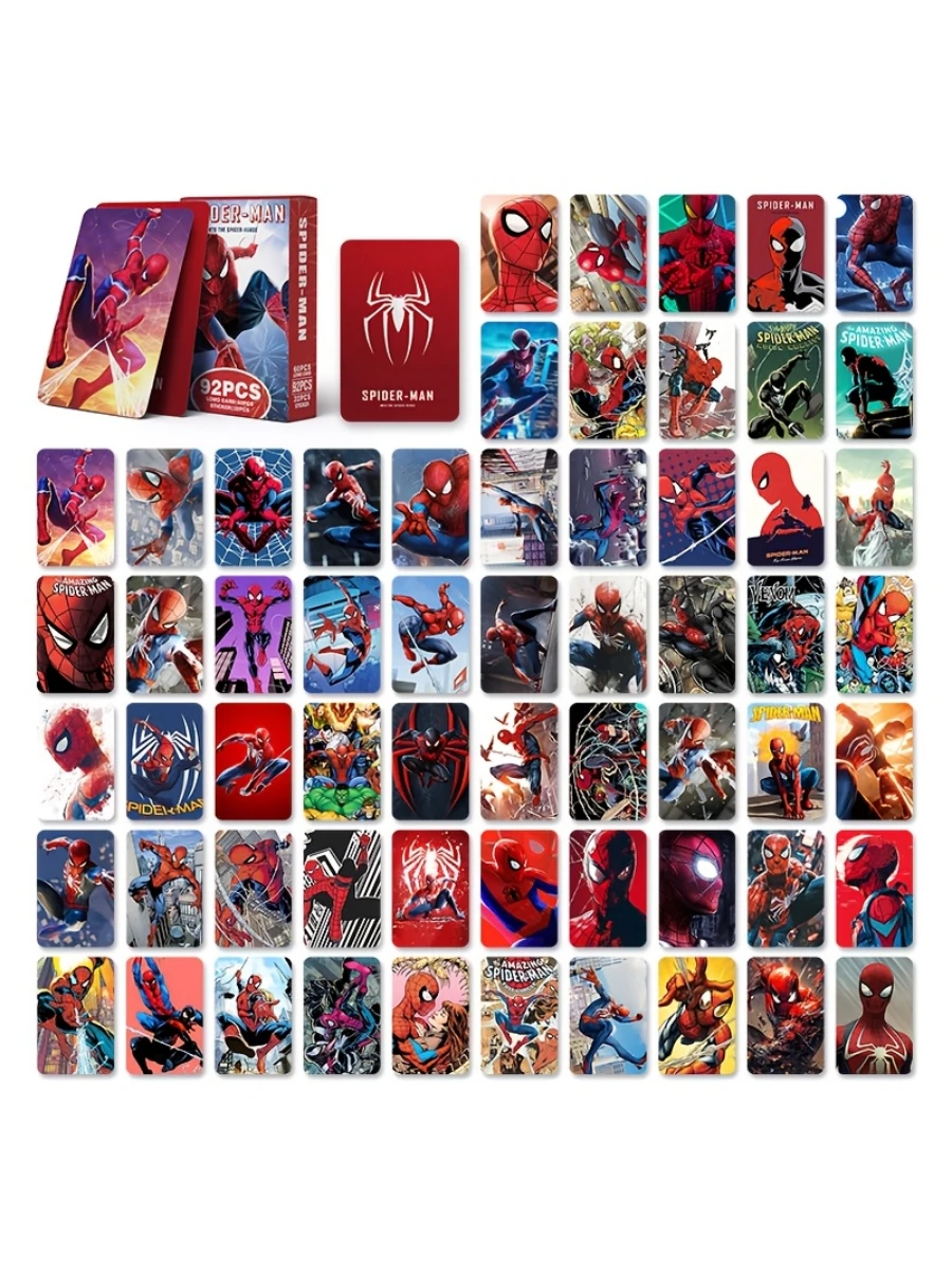 92pcs Spider-Man Themed Collectible Card Set, Including 60pcs Cards ...