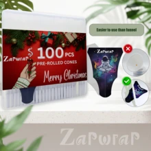 100 conos blancos de Navidad enrollados previamente, papel de liar ...