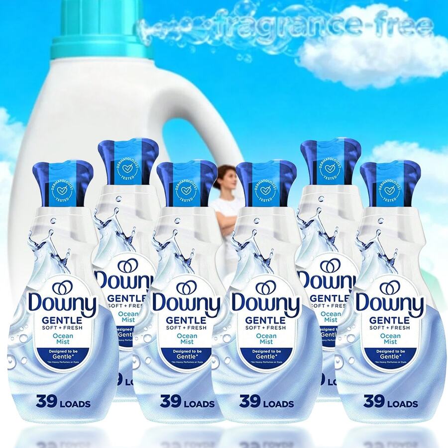 Downy Gentle Soft + Fresh Liquid Fabric Conditioner & Softener, Ocean ...