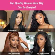 Zealady Parrucca Yaki Straight Bye Bye Knots Glueless Parrucche ...